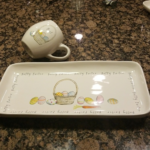 Rae Dunn | Other | Rae Dunn Happy Easter Tray W Cup Combo | Poshmark